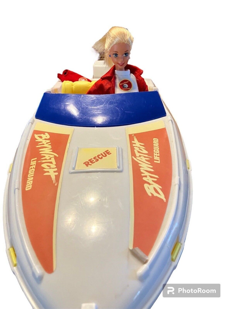 Baywatch Barbie Doll With Speed Boat Lifeguard Rescue and Accessories ...