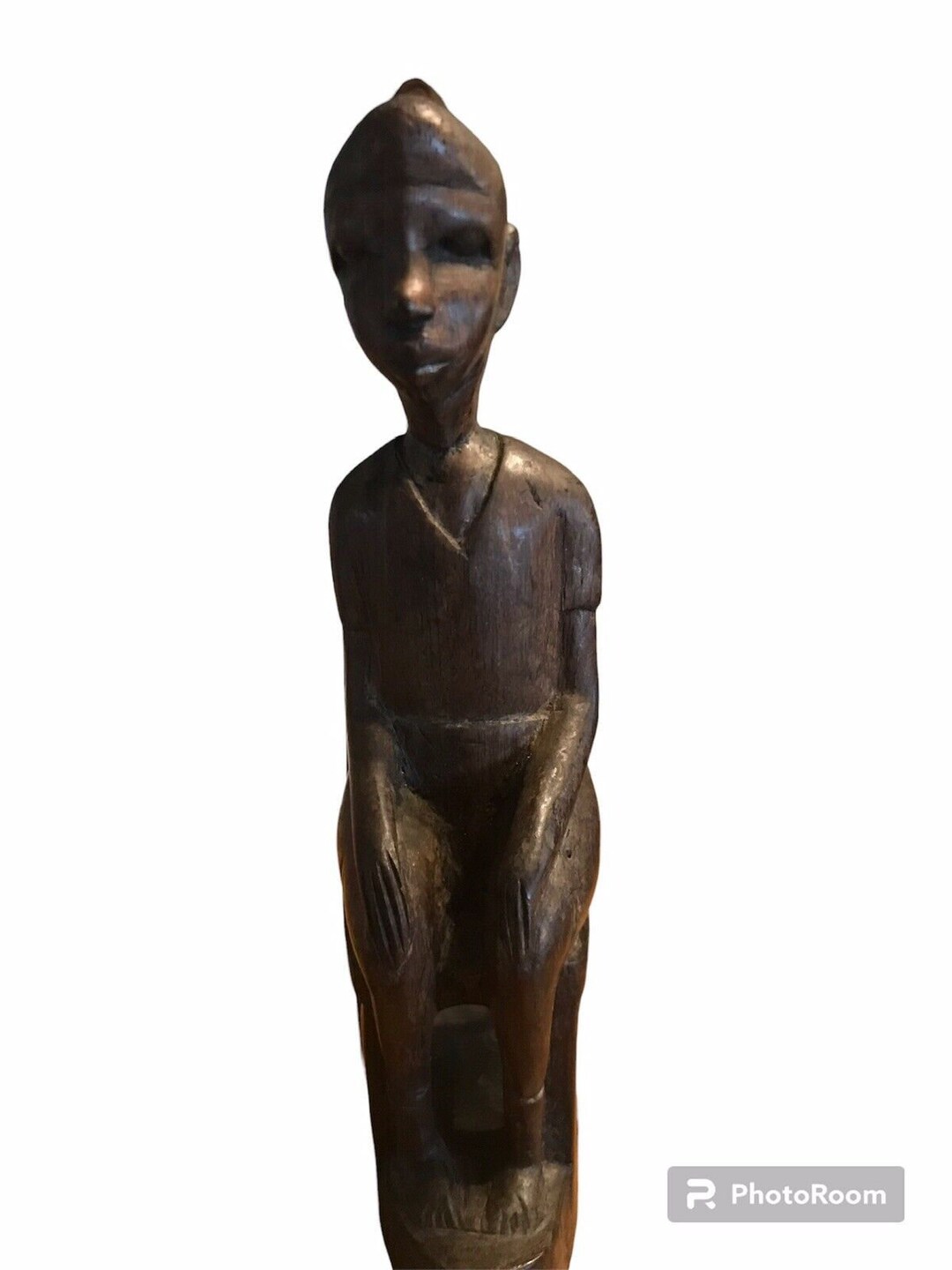 African Hand Carved Wood 8 Figure Sitting in Chair Art - Etsy