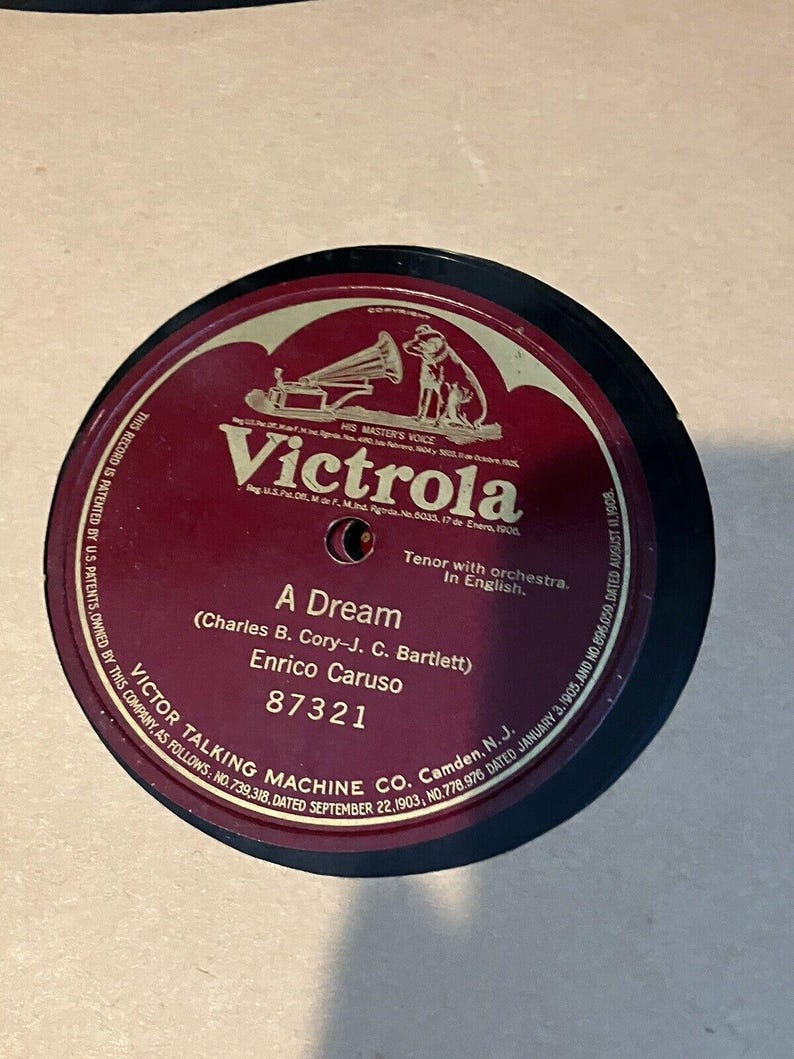 Victrola Records Lot of 10 Album Book Enrico Caruso Evan Williams - Etsy