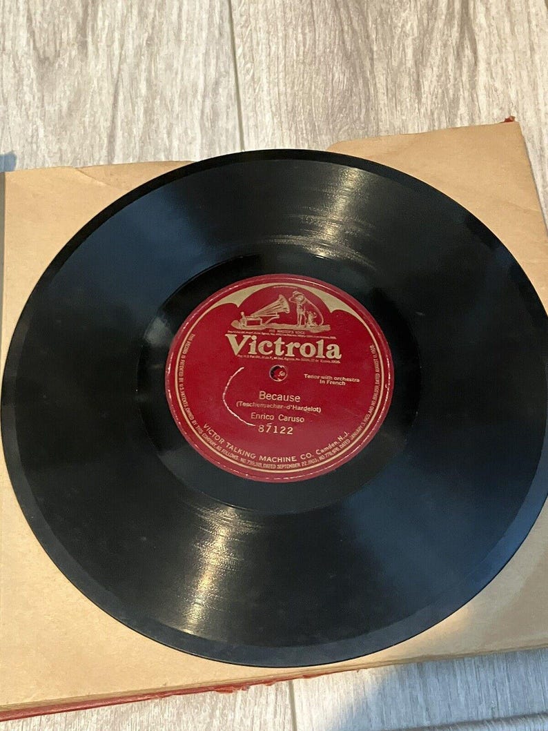 Victrola Records Lot of 10 Album Book Enrico Caruso Evan Williams - Etsy