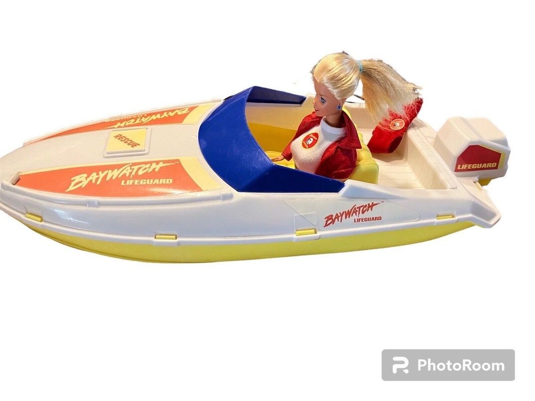 Baywatch Barbie Doll With Speed Boat Lifeguard Rescue and Accessories ...