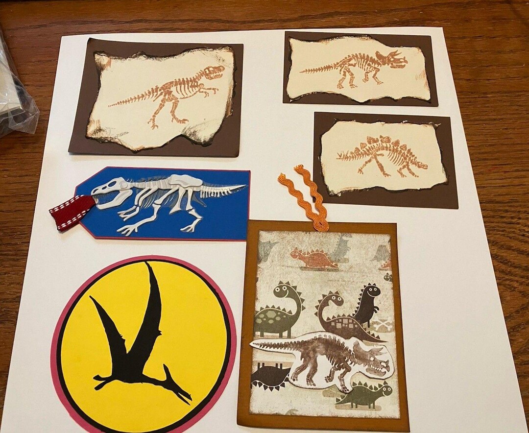 Dinosaur Tags Lot Scrapbooking Card Making Paper Craft - Etsy