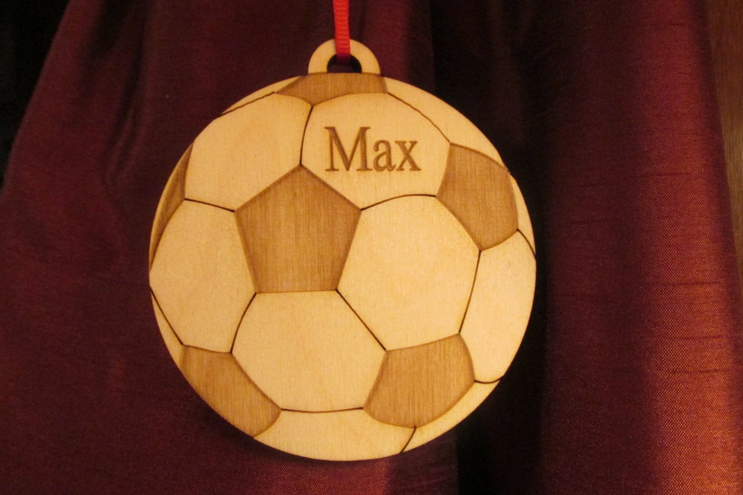Laser-cut Wooden "soccer Ball" Ornament - Etsy