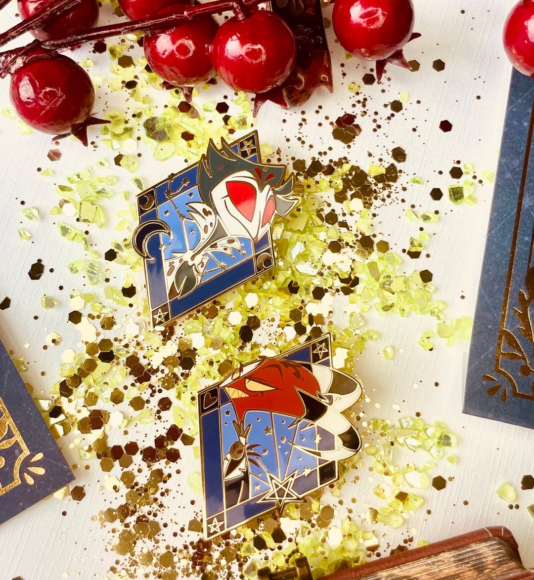 LE Stolitz & Huskerdust Hazbin Hotel Enamel Pin Set - Etsy UK