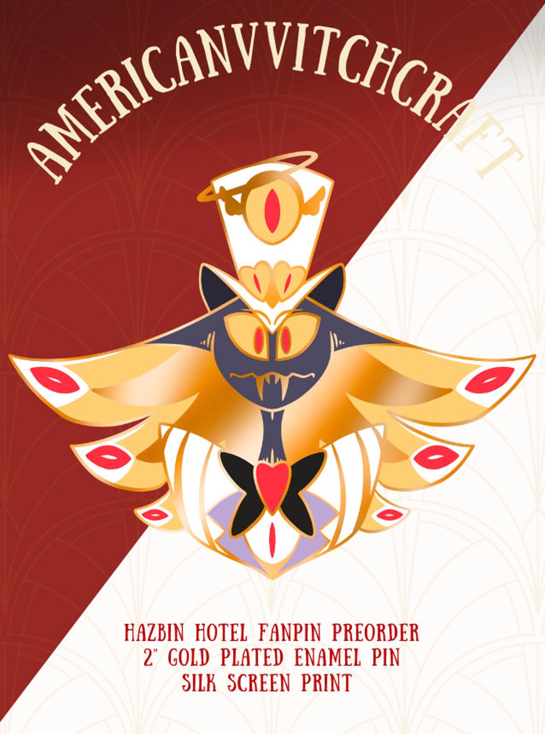 IN HAND Hazbin Hotel Angel Sir Pentious 2" Pin - Etsy