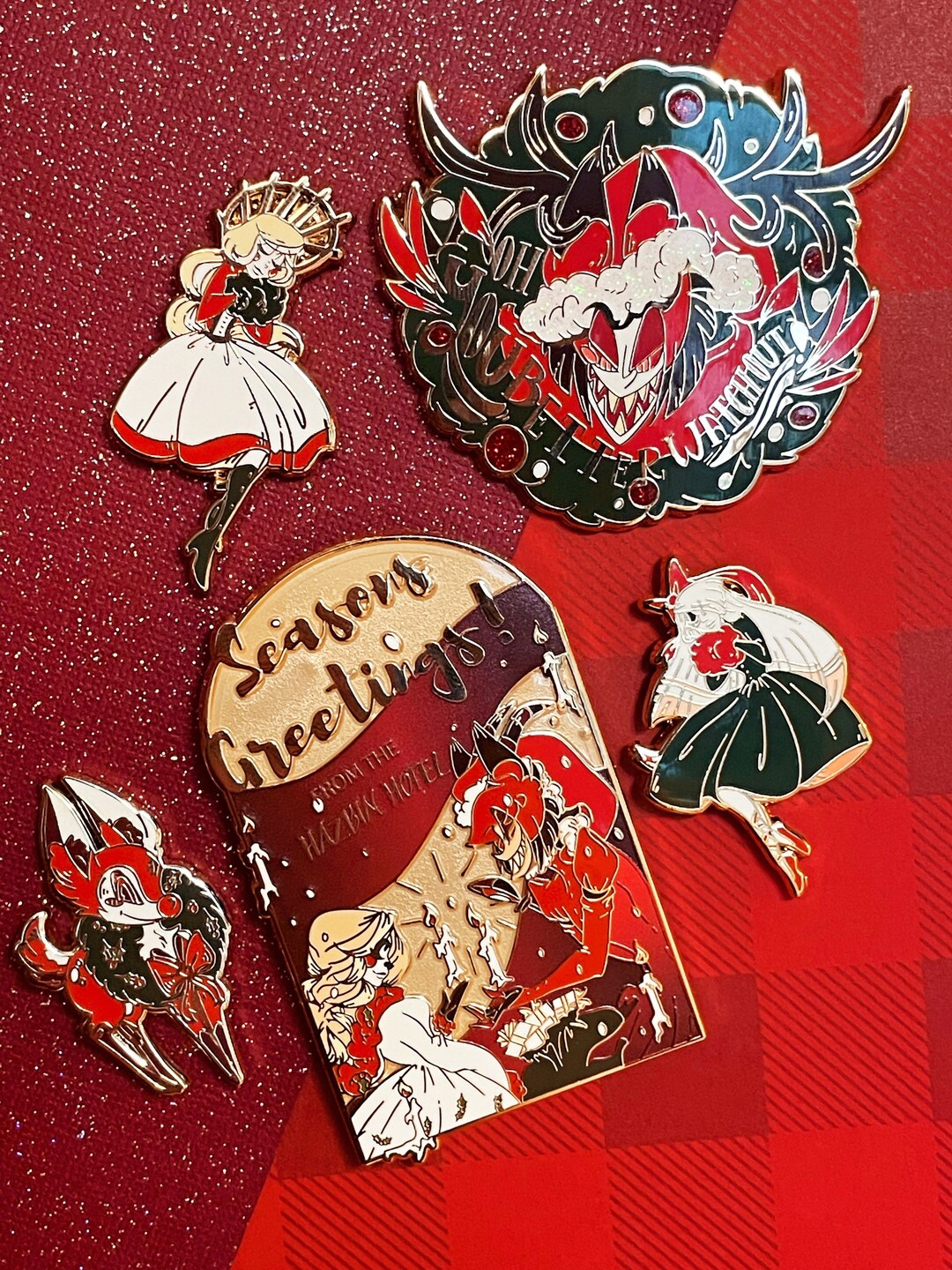 LE Hazbin Hotel Alastor & Chaggie Christmas Pin Set PRE-ORDER - Etsy ...