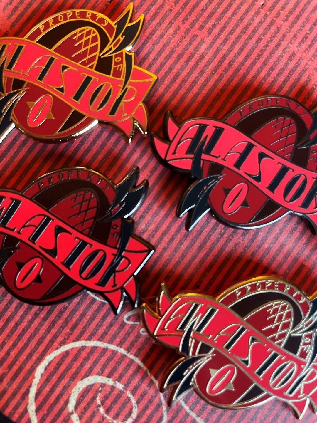 PRE-ORDER Hazbin Hotel Property of Alastor Pin - Etsy UK