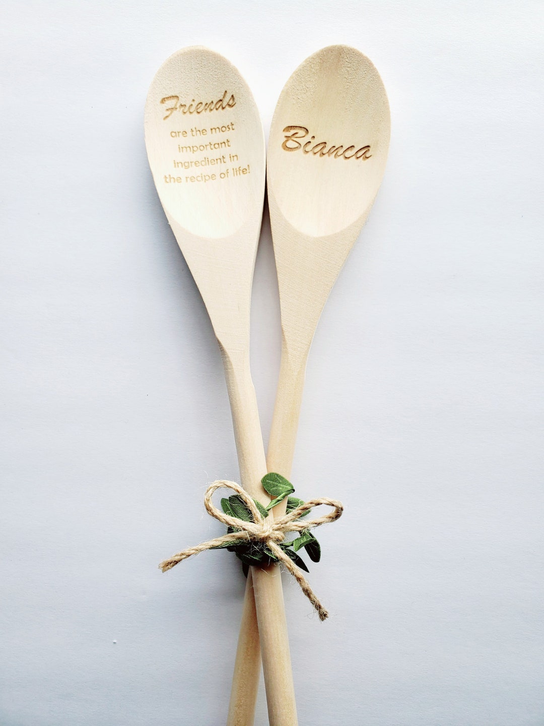 Engraved Wooden Spoons: Friendsgiving Table Setting Favors - Etsy