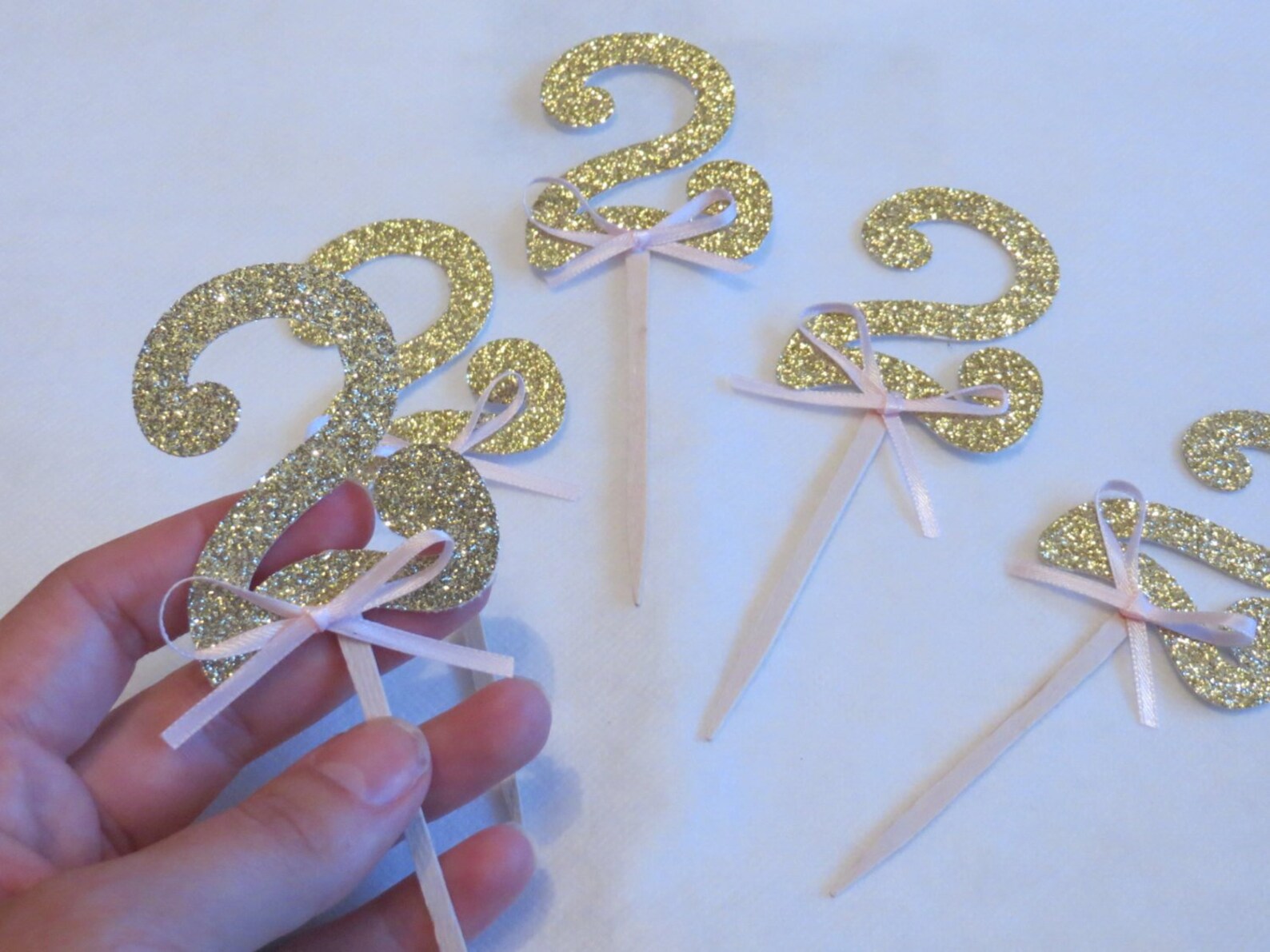 Gold Number Cake Toppers Age Cake Topper Party Cake Toppers - Etsy