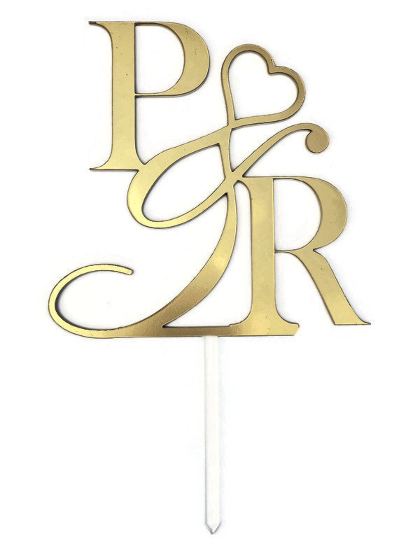 Gold Initial Wedding Cake Topper: Elegant Mr & Mrs Cake Decoration - Etsy