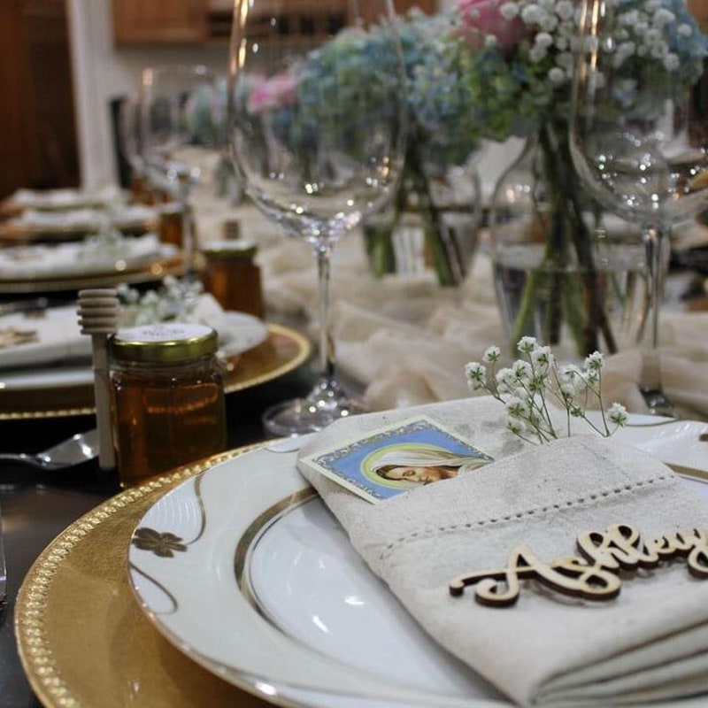 Wood Name Place Setting - Etsy