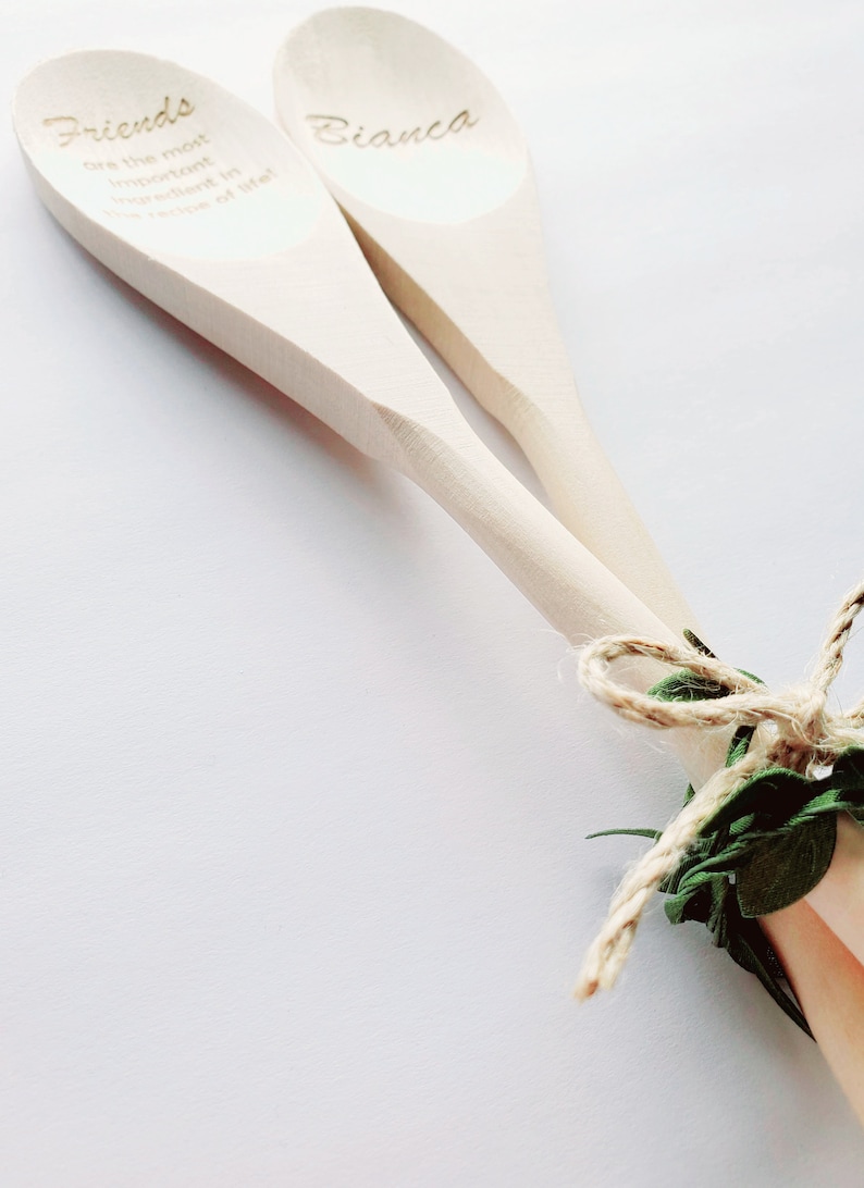Engraved Wooden Spoons: Friendsgiving Table Setting Favors - Etsy