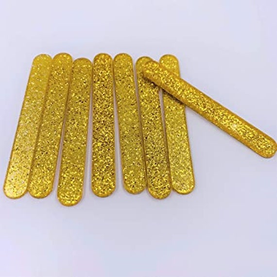 Gold Glitter Acrylic Cakesicle Sticks Reusable Plastic | Etsy