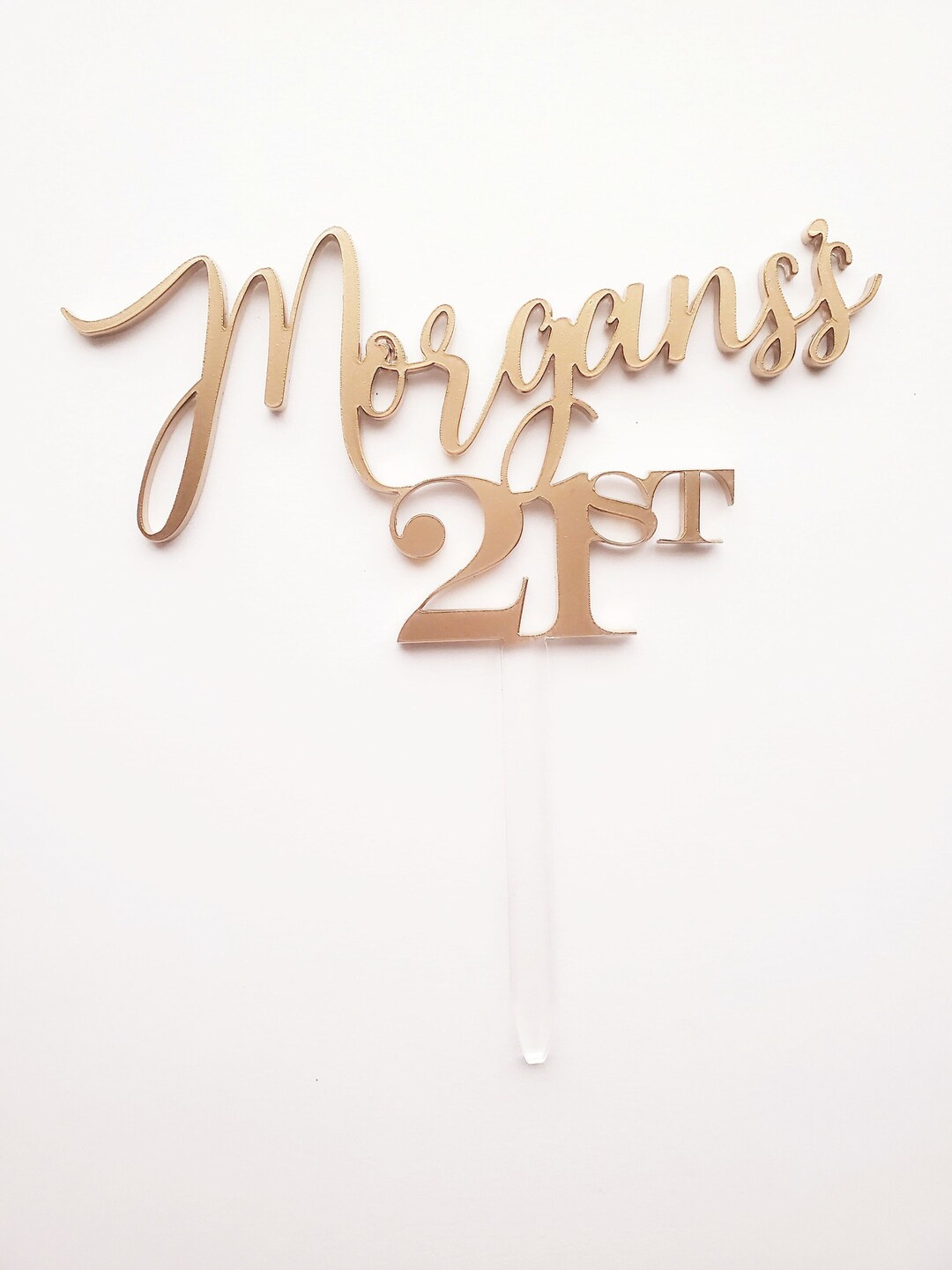 Personalized 21st Birthday Cake Topper: Gold Party Decor - Etsy