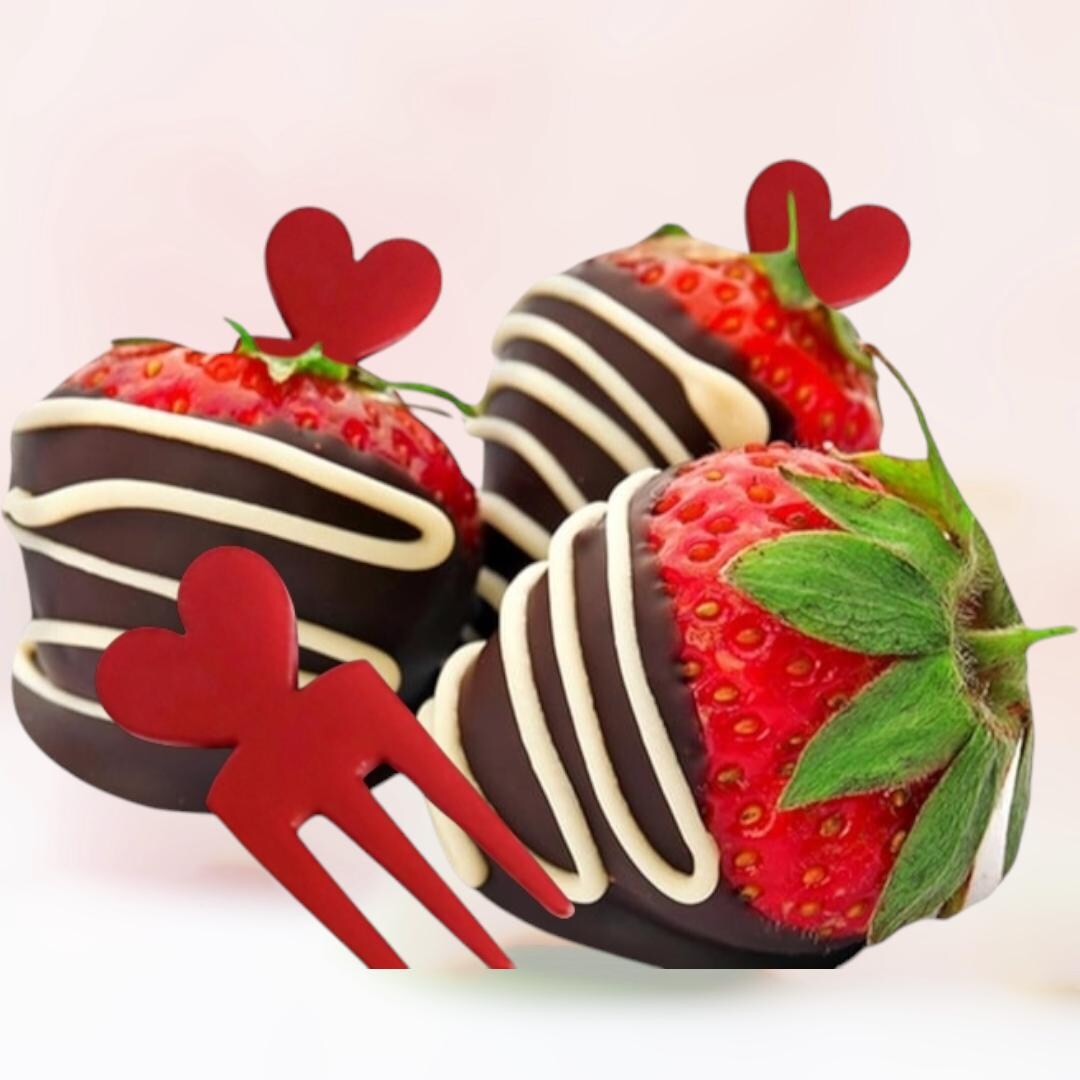 Mini Fruit Picks, Heart Picks, Heart Food Picks, Strawberry Heart Picks ...