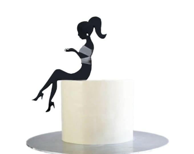 Sitting Girl Cake Topper Custom Made - Etsy