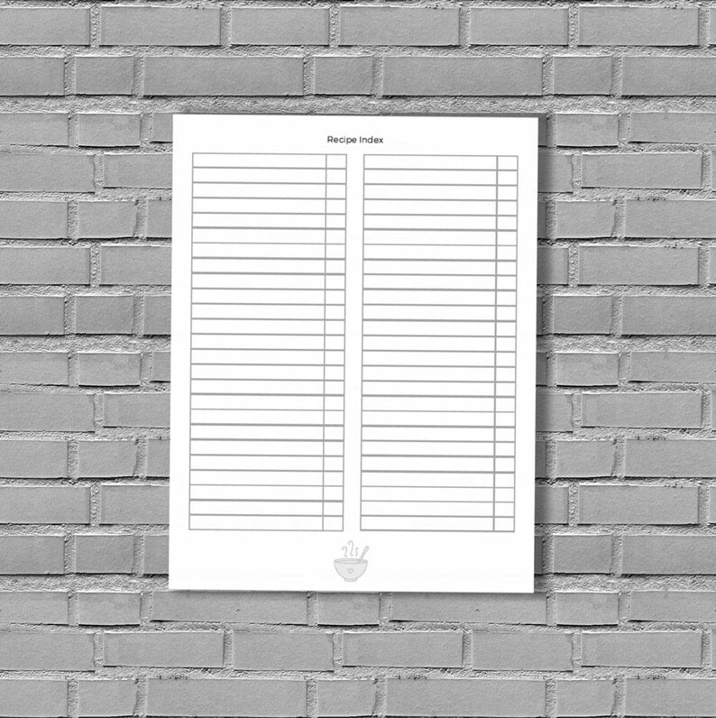 Blank Recipe Book Fill in Recipe Printable Recipe Binder - Etsy