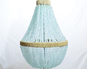 Sea glass chandelier | Etsy