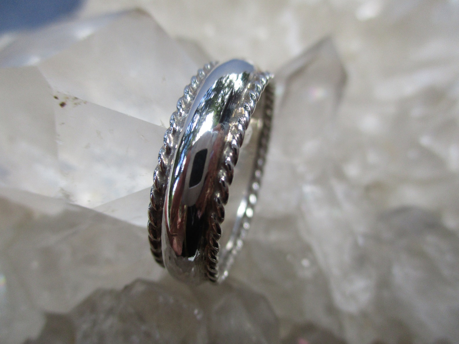 Sterling Silver Rope Edged Band handmade 6.3 Mm Wide - Etsy