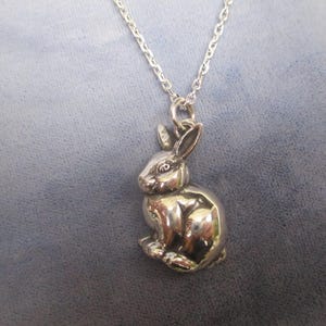 Bunny Rabbit Necklace -beautiful Larger Style Detailed Bunny- Hand Cast ...