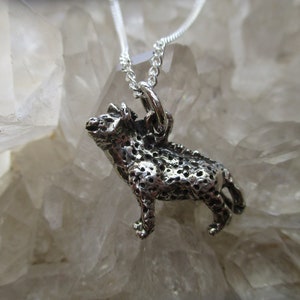 Hyena Necklace -hand Cast Sterling Silver- 3/d Details W/20 Inch ...