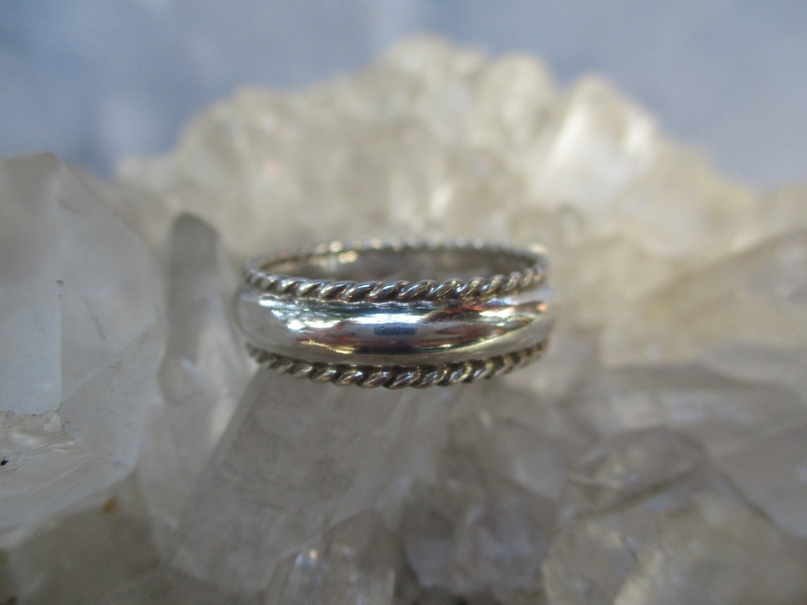 Sterling Silver Rope Edged Band handmade 6.3 Mm Wide - Etsy