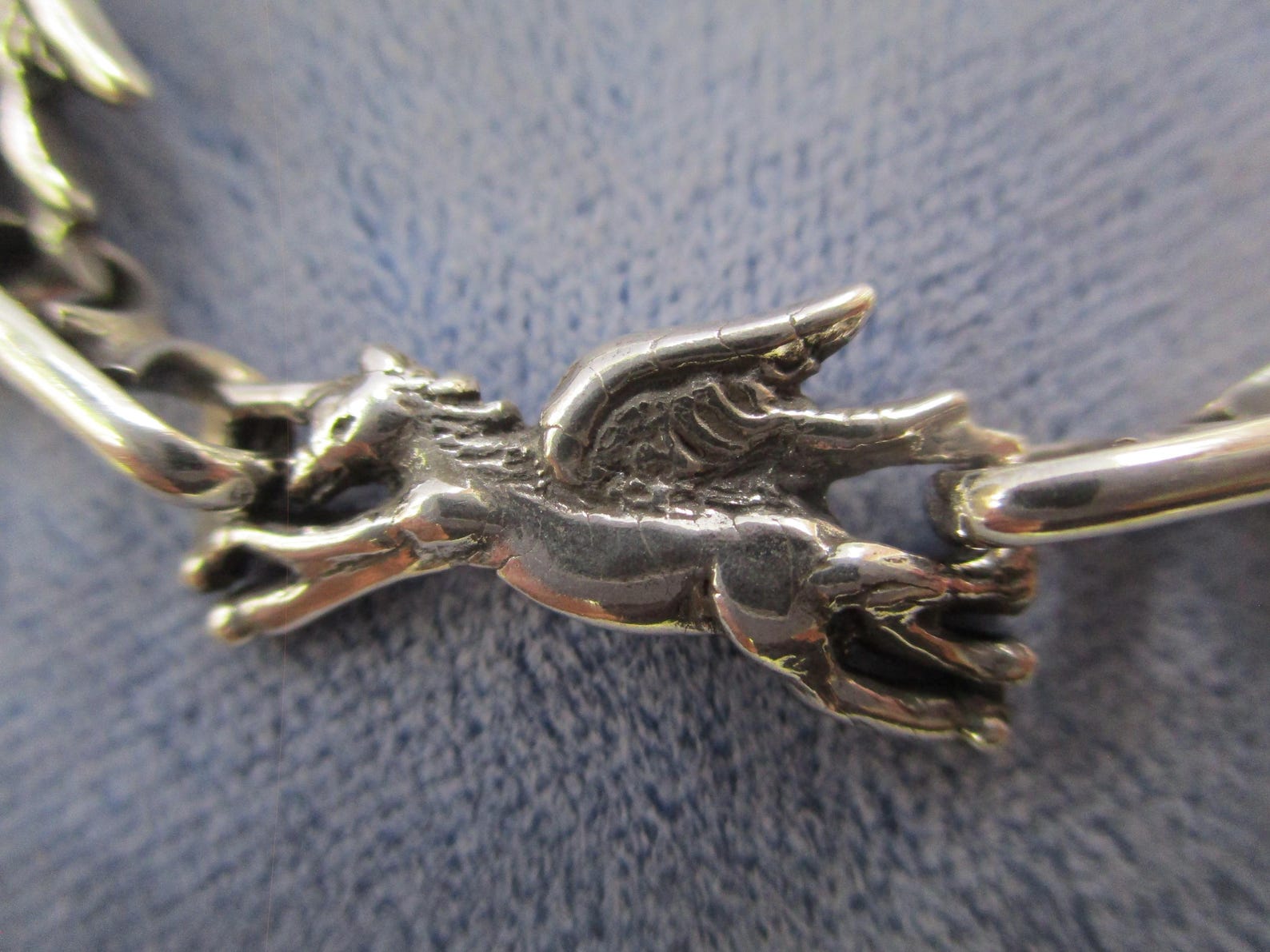 Pegasus Link Bracelet -hand Cast Original Links- Sterling Silver 7 1/2 ...