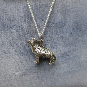 Hyena Necklace -hand Cast Sterling Silver- 3/d Details W/20 Inch ...