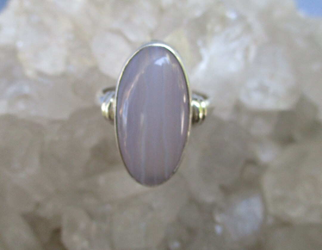 Oregon Holley Blue Agate Ring -handmade Sterling Silver- With RARE Old ...