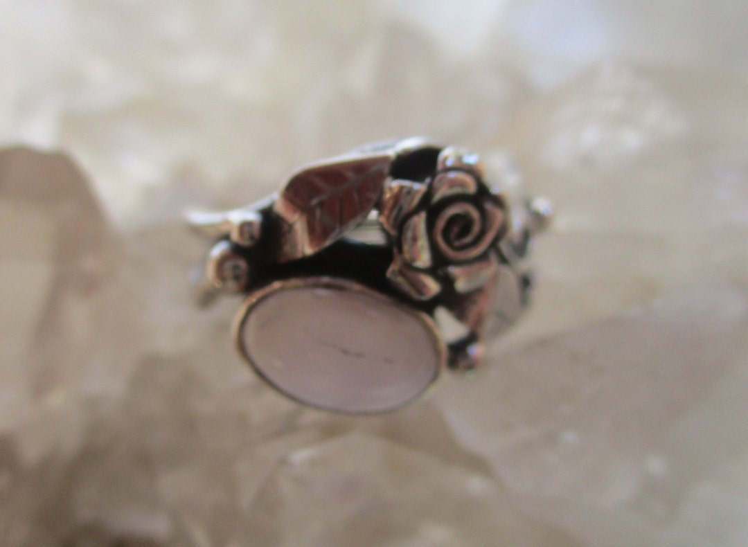 Holley Blue Rose Ring -sterling Silver- Handmade W/ RARE Oregon ...