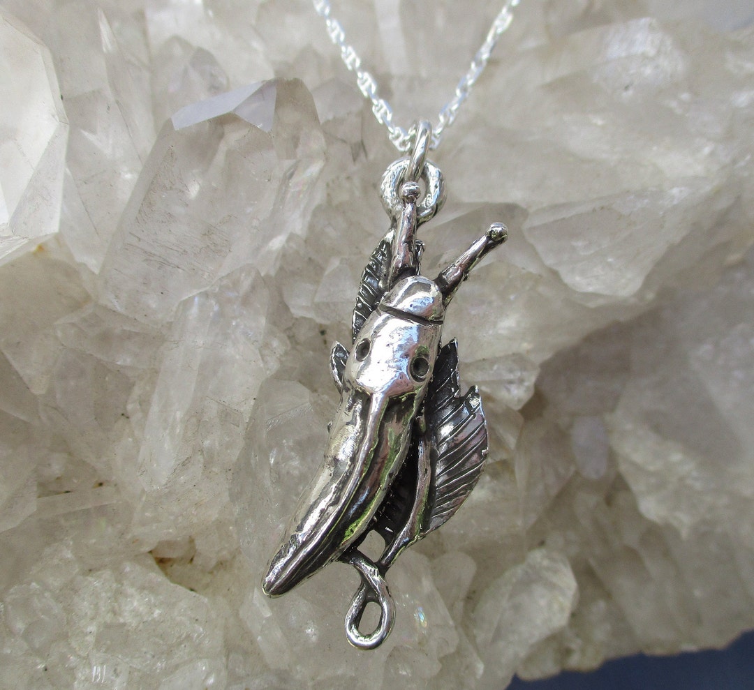 Banana Slug Necklace -sterling Silver Hand Cast Original- 18" Sterling ...