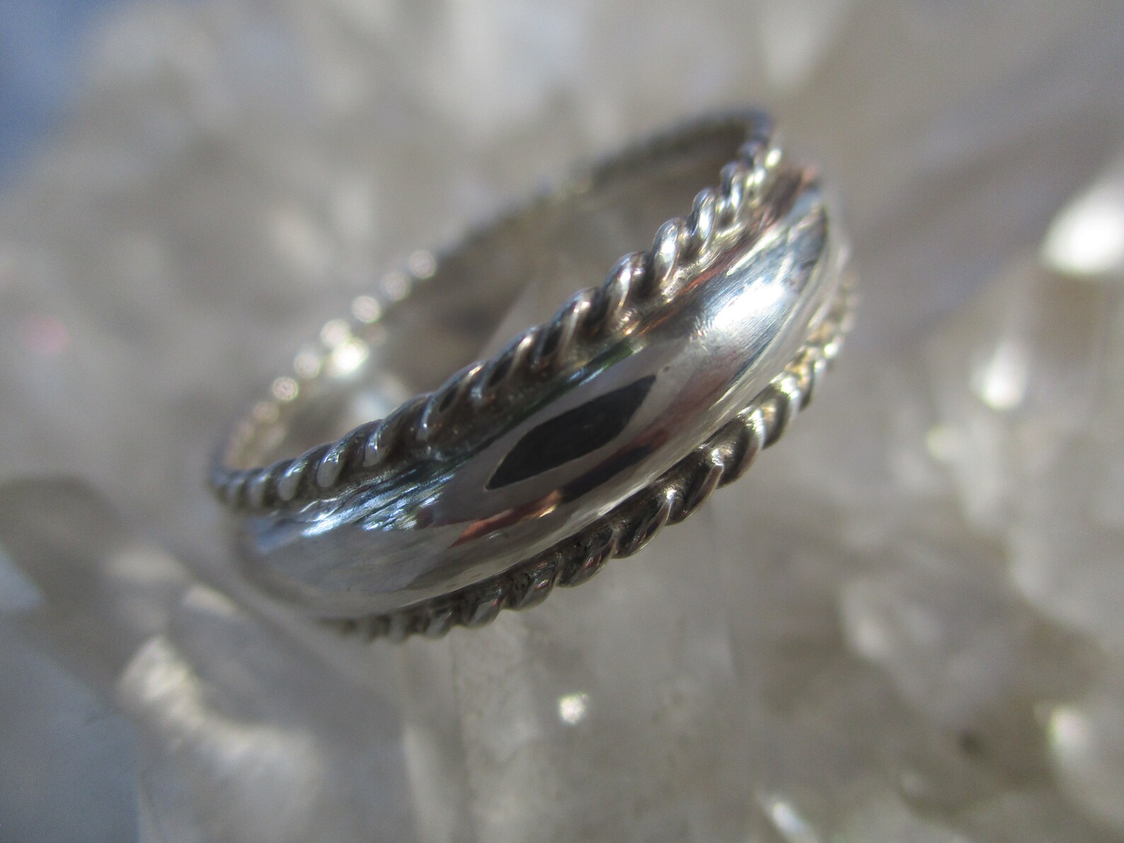 Sterling Silver Rope Edged Band handmade 6.3 Mm Wide - Etsy