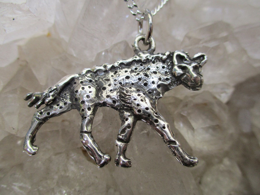 Hyena Necklace ~ Sterling Silver~ Hand Cast W/18 Inch Sterling Chain - Etsy