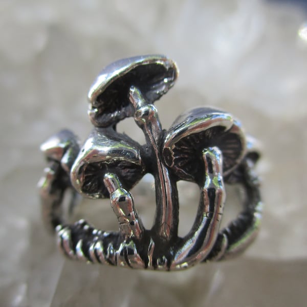 Silver Mushroom Ring - Etsy