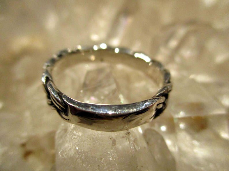 Small Double Braided Wedding Band Sterling Silver Hand Cast | Etsy