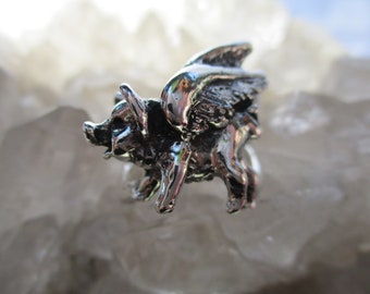 Flying Pig Ring - Etsy