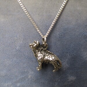 Hyena Necklace -hand Cast Sterling Silver- 3/d Details W/18 Inch ...