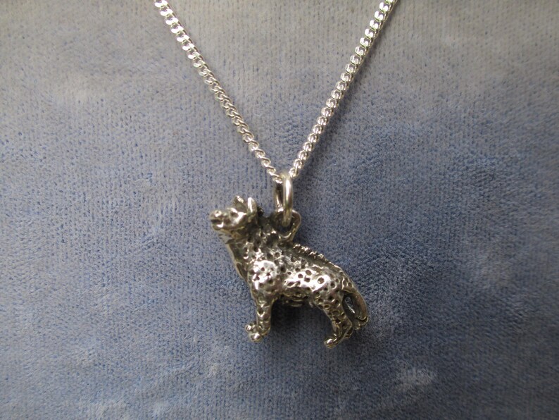 Hyena Necklace -hand Cast Sterling Silver- 3/d Details W/18 Inch ...