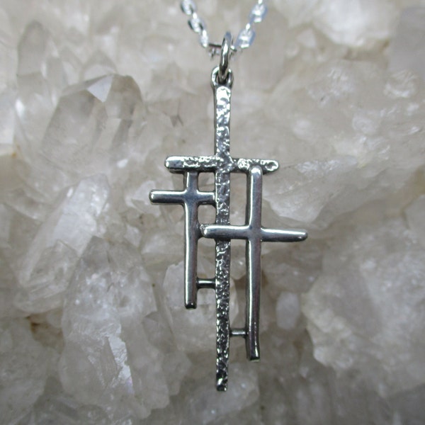 Triple Cross Necklace - Etsy