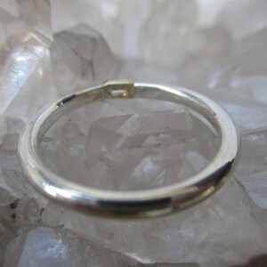 Diamond Ring ~sterling Silver & 14K Gold~ Handmade Narrow Ring W ...