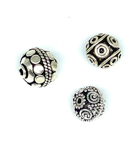Bali Sterling Silver Beads. Choose Designs. - Etsy