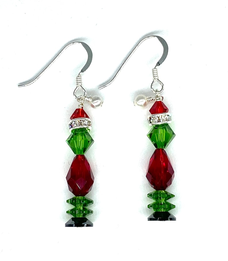 Mr. Grinch Swarovski Crystal Earring. Christmas Earring | Etsy