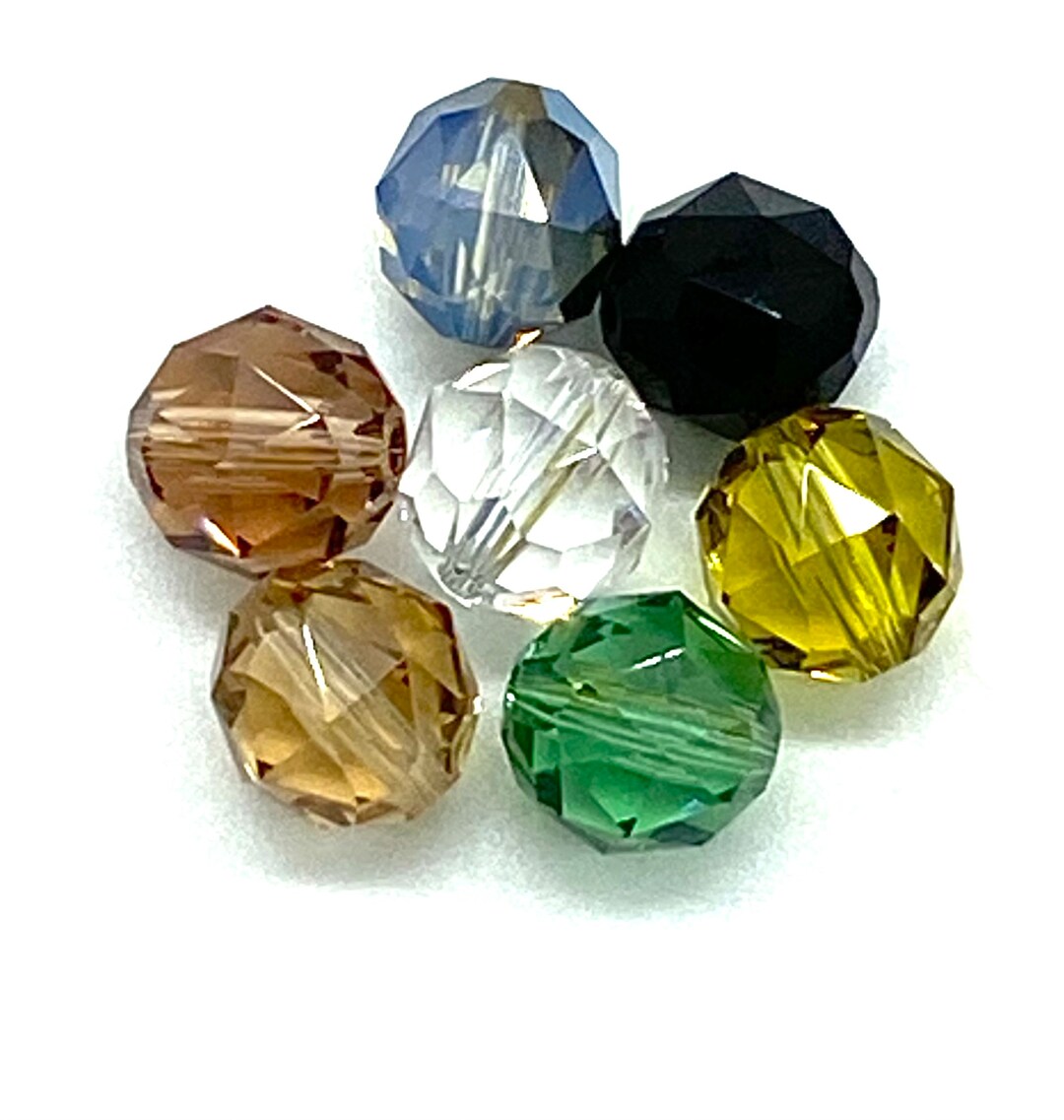 8 Mm #5025 Triangle Cut Round Beads. Vintage From Swarovski. Choose ...