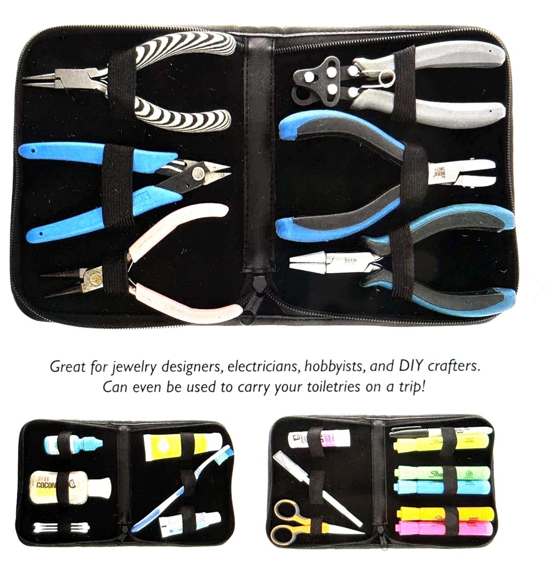 Plier/tools Storage Leatherette Zip Bag. Beadsmith Tool Organizer ...