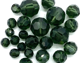 Dark Green Rhinestone Paved Round Beads Hollow Round Gold - Etsy