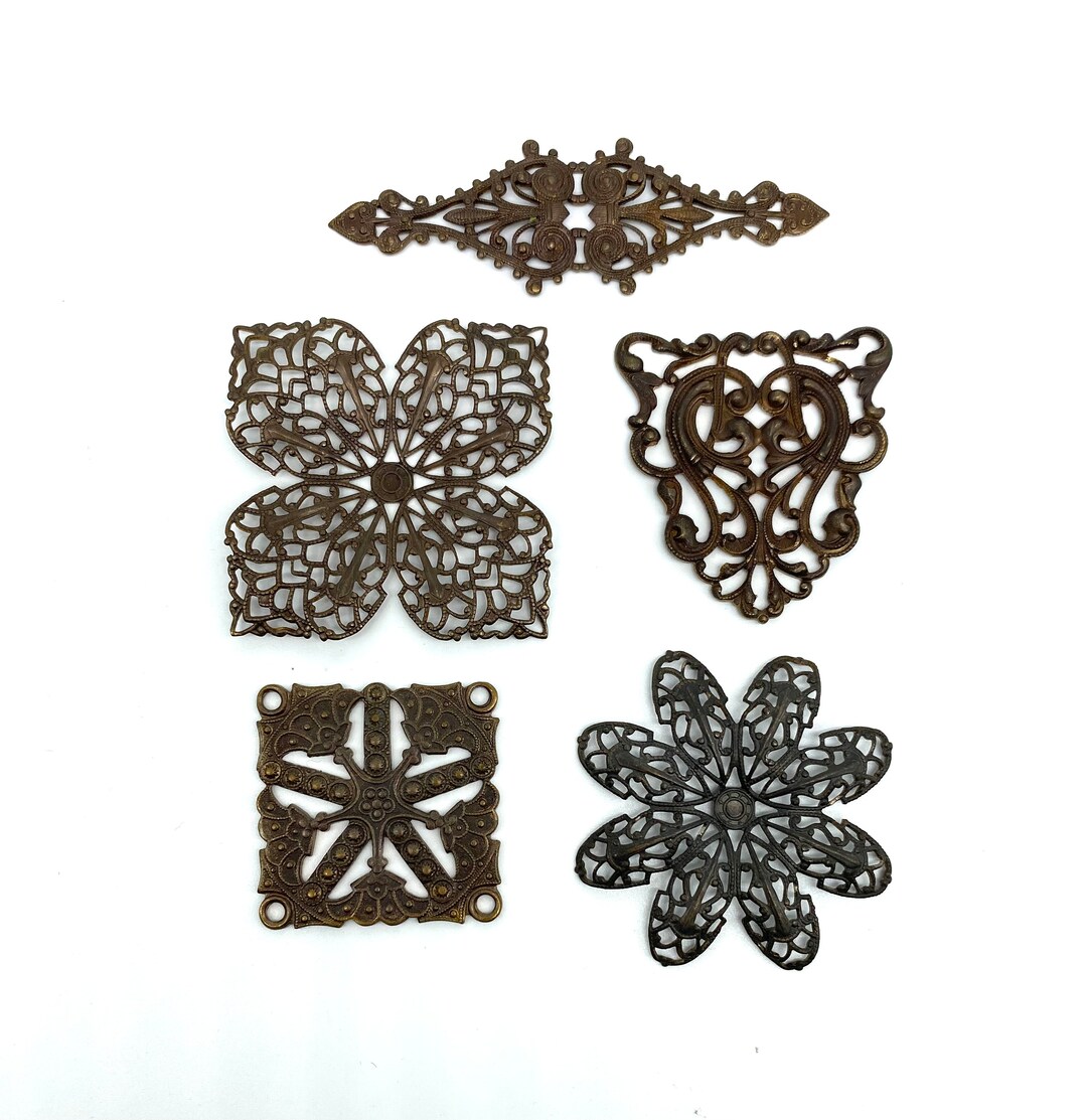 Vintaj Filigree. Natural Brass. Package of 1 Piece. - Etsy