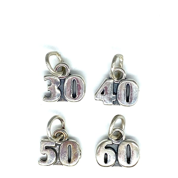 Number Charms - Etsy