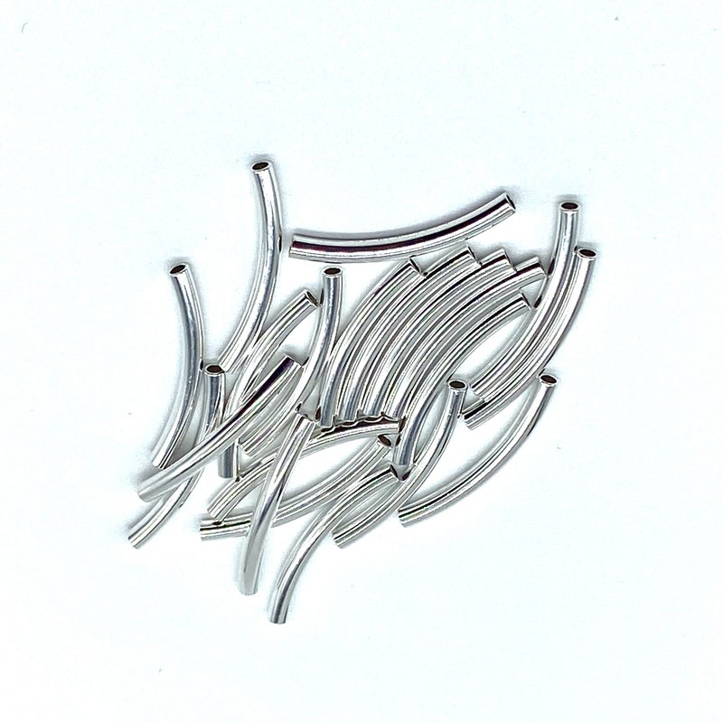 Silver Tube Beads - Etsy