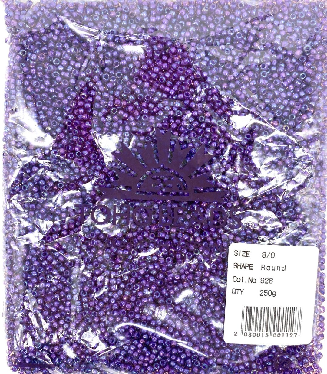 8/0 TOHO #928 Inside-color Rainbow Rosaline/opaque Purple-lined Seed ...