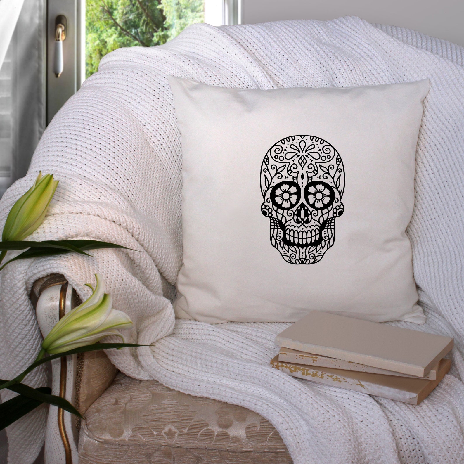Sugar Skull Diy Hand Embroidery Pattern 6 Designs 6 Sizes - Etsy